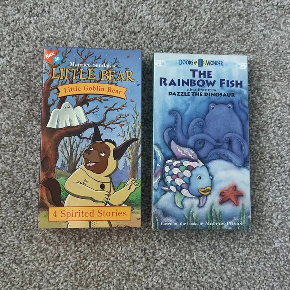 Media | Little Goblin Bear Rainbow Fish Vhs Set | Poshmark